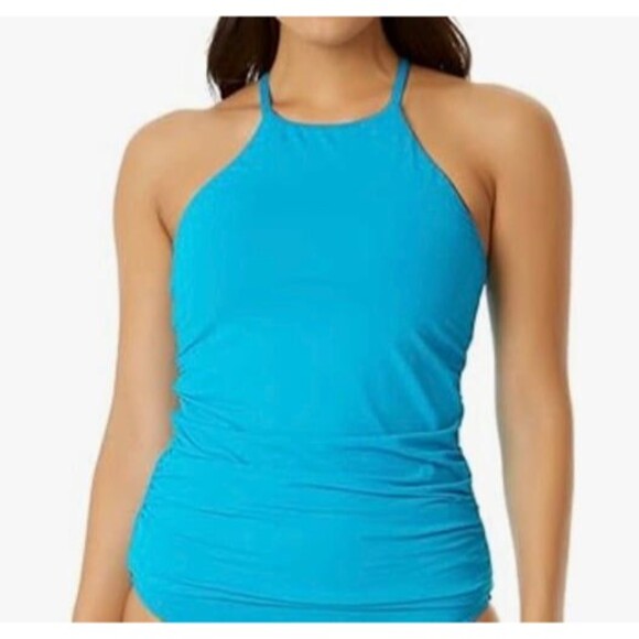 Anne Cole | Swim | Anne Cole Turquoise Highneck Tankini Top Size S New ...